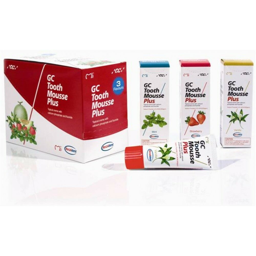 GC Tooth Mousse Plus Topical Tooth Crème Strengthen Tooth Surface 10pc Box